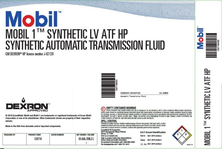 Mobil 1 Synthetic Lv Atf Hp Blue Label - Johnson Chre1997